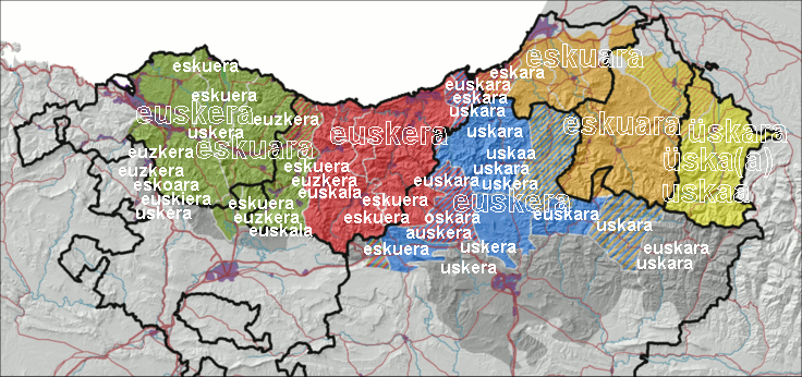Euskalkien mapa